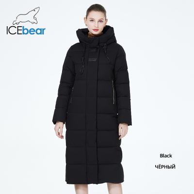 China 115cm Long Down Jacket with Hood - Winter Cotton Coat for Women in Sizes 42-52 with 110-122cm Bust for sale