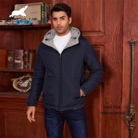 China Men's Reversible Faux Fur Winter Jacket Down Cotton Filled Windproof Waterproof 2-in-1 Coat for sale
