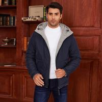 China Men's Reversible Faux Fur Winter Jacket Down Cotton Filled Windproof Waterproof 2-in-1 Coat for sale