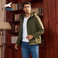 China Men's Business Casual Hooded Cotton Jacket Autumn Spring Sizes 46-54 for sale