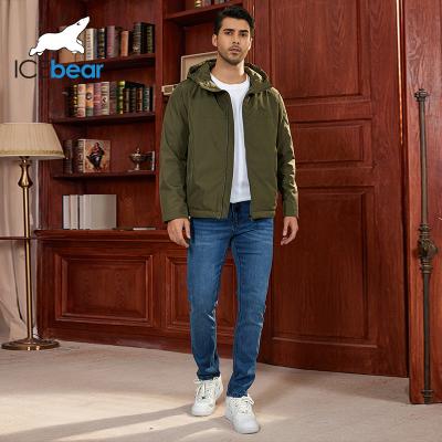 China Men's Business Casual Hooded Cotton Jacket Autumn Spring Sizes 46-54 for sale