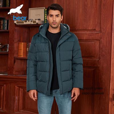 China ICEBERA Men's Mid-Short Length Hooded Winter Coat Size 46-56 Windproof Waterproof Color-Clash Style for sale