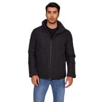 China Men's Mid-Short Length Hooded Jacket for Autumn Winter Size 46-56 Black Yellow Gray for sale