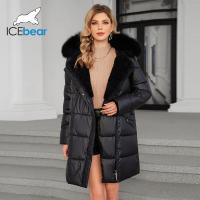 China Luxurious Real Fox Fur Collar Mid-Length Down Cotton Jacket with Oblique Placket Design - Sizes 42-50 in 4 Colors for sale
