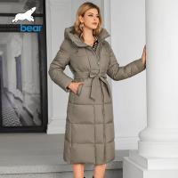 China Hooded Thickened Long Cotton Coat with Slanted Placket and Pleats - Sizes 42-50 in 5 Colors for sale