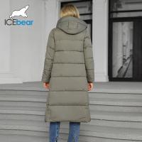 China Hooded Thickened Long Cotton Coat with Slanted Placket and Pleats - Sizes 42-50 in 5 Colors for sale