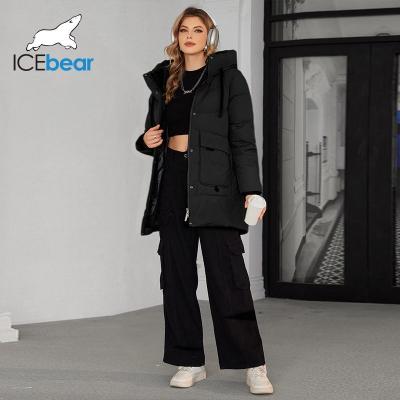 China Windproof Bio-down Jacket with Polyester Lining - Women's Mid-length Coat in Sizes 42-50 for sale