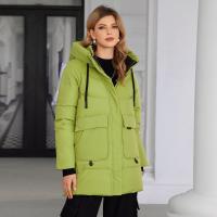 China Women's Waterproof Windproof Bio-Down Jacket with Hood - Mid-Length Coat in Sizes 42-50 with 6 Color Options for sale