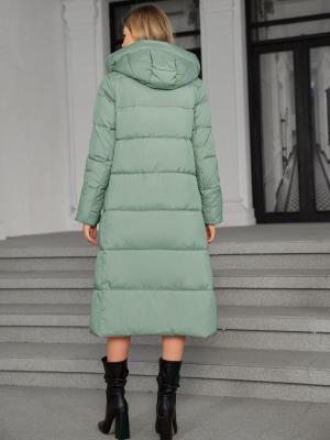 China ICEBERA Bio Fluff Woman Coat Hooded Thickened Long Cotton Coat with Bio-down Filling 5 Colors for sale