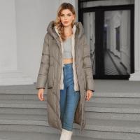 China Detachable Lining Fashion Down Cotton Jacket Long Women Coat Winter Warm Size 42-50 for sale