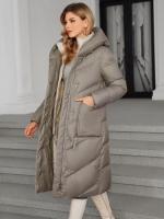 China Detachable Lining Fashion Down Cotton Jacket Long Women Coat Winter Warm Size 42-50 for sale