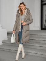 China Detachable Lining Fashion Down Cotton Jacket Long Women Coat Winter Warm Size 42-50 for sale