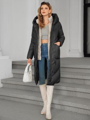 China ICEBERA Bio Fluff Woman Coat Long Down Jacket Size 42-50 Machine Washable Winter for sale