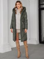 China ICEBERA Women Long Hooded Down Jacket Polyester Filling Sizes 42-50 Winter Coat for sale