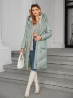 China ICEBERA Bio Fluff Woman Coat Detachable Lining Thickened Down Jacket Long Winter Coat Sizes 42-50 for sale