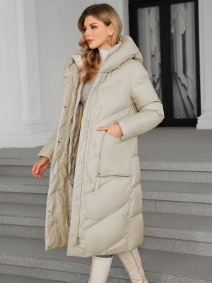 China ICEBERA Women Long Down Jacket Winter Coat Weather Resistant Size 42-50 for sale