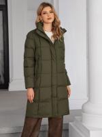 China ICEBERA Mid Length Detachable Hood Thickened Down Cotton Jacket Winter Coat Long Sleeve Warm Daily Wear for sale