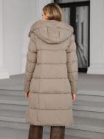 China Women Mid Length Detachable Hood Down Cotton Jacket 42-50 Sizes Warm Winter Coat for sale