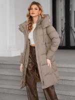 China Women Mid Length Detachable Hood Down Cotton Jacket 42-50 Sizes Warm Winter Coat for sale