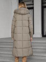 China ICEBERA Women Long Winter Coat Graphene Self-Heating Lining Lower Knee Length Magnetic Closure for sale