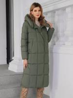 China 115cm Long Women Graphene Self Heating Jacket Dark Colors Winter Warmth Weather Resistant Hooked Lower Knees Length for sale