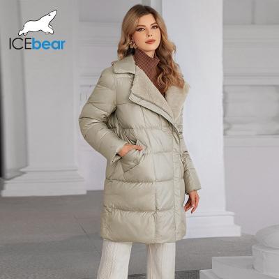 China Multiple Pockets Luxurious Mid Length Down / Cotton Jacket Featuring Real Fox Fur Collar And Oblique Placket Design for sale