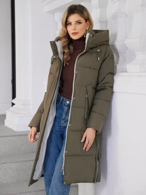 China ICEBERA Women Mid-Length Thickened Down Jacket Size 42-50 Weather Resistant for sale