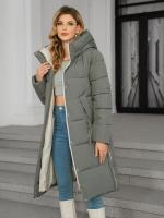 China ICEBERA Women Winter Coat Waterproof Windproof Black Zipper Snap Closure Size 42-50 for sale
