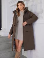 China ICEBERA Women Reversible Long Winter Coat Windproof Waterproof Size 42-50 Green Black for sale