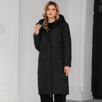 China Reversible Dual Sided Women Long Winter Coat Windproof Waterproof Hooded Jacket 42-50 for sale