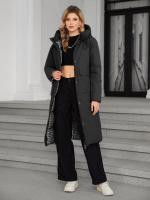 China Reversible Dual Sided Women Long Winter Coat Windproof Waterproof Hooded Jacket 42-50 for sale