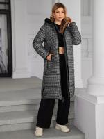 China Reversible Dual Sided Women Long Winter Coat Windproof Waterproof Hooded Jacket 42-50 for sale