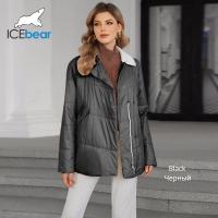 China Women Thin Cotton Jacket Imitation Fur Collar Loose Fit Coat Spring Autumn Size 46-54 for sale