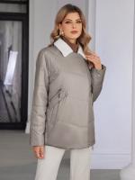 China ICEBERA Women Padded Coat with Artificial Fur Collar Size 46-54 for Autumn Winter for sale
