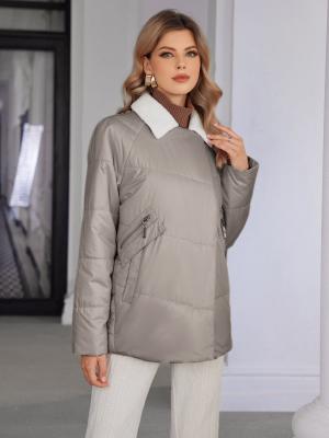 China ICEBERA Women Padded Coat with Artificial Fur Collar Size 46-54 for Autumn Winter for sale