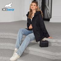 China Polyester Padded Coat for Mature Women Windproof Hood Regular Fit Size 46-54 for sale
