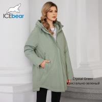 China Women Spring Autumn Hooded Anorak Jacket with Knitted Collar Machine Washable Polyester Lining for sale