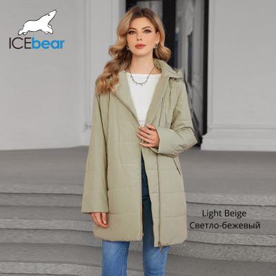 China Women Asymmetric Light Puffer Jacket Detachable Hood Cotton Blend Size 46-54 for sale