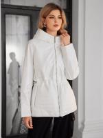 China ICEBERA Women Short Trench Coat with Drawstrings Water-Repellent Shoulders Spring Autumn Outerwear for sale