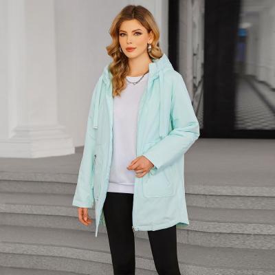 China ICEBERA Woman Reversible Mid Length Cotton Jacket Lightweight Polyester Coat Spring Autumn Casual Wear for sale
