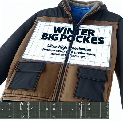 China icebear Woman Winter Coat Self-Heating Lining Long Sleeve Waterproof Big Pockets Cotton Filling for sale