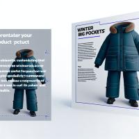 China icebear Woman Winter Coat Self-Heating Lining Long Sleeve Waterproof Big Pockets Cotton Filling for sale