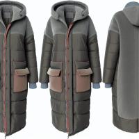 China Icebear Women Winter Coat Self-Heating Lining Waterproof Hooded Long Sleeve Thicken Downcoat with Big Pockets for sale