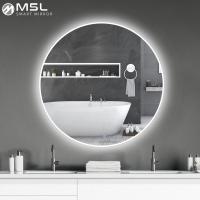 China Touch Sensor LED Backlit Bathroom Mirror 24W 12V IP44 Waterproof with Anti-Fog and Smart Display for sale