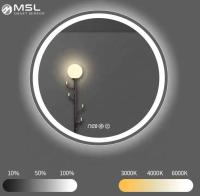 China Touch Sensor LED Backlit Bathroom Mirror 24W 12V IP44 Waterproof with Anti-Fog and Smart Display for sale