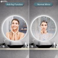 China Touch Sensor LED Backlit Bathroom Mirror 24W 12V IP44 Waterproof with Anti-Fog and Smart Display for sale