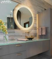 China 5000K LED Round Bathroom Mirror with Anti-Fog Technology - 12V 24W IP44 Waterproof - Custom Sizes Available for sale