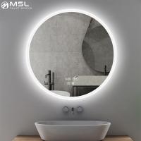 China 5000K LED Round Bathroom Mirror with Anti-Fog Technology - 12V 24W IP44 Waterproof - Custom Sizes Available for sale