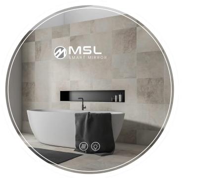 China 800x600mm LED Smart Bathroom Mirror 3000K Touch Button 12V IP44 for sale