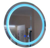 China 800×600mm Round LED Bathroom Mirror with Touch Screen, 24W IP44 Waterproof, 2800-6500K Color Temperature for sale